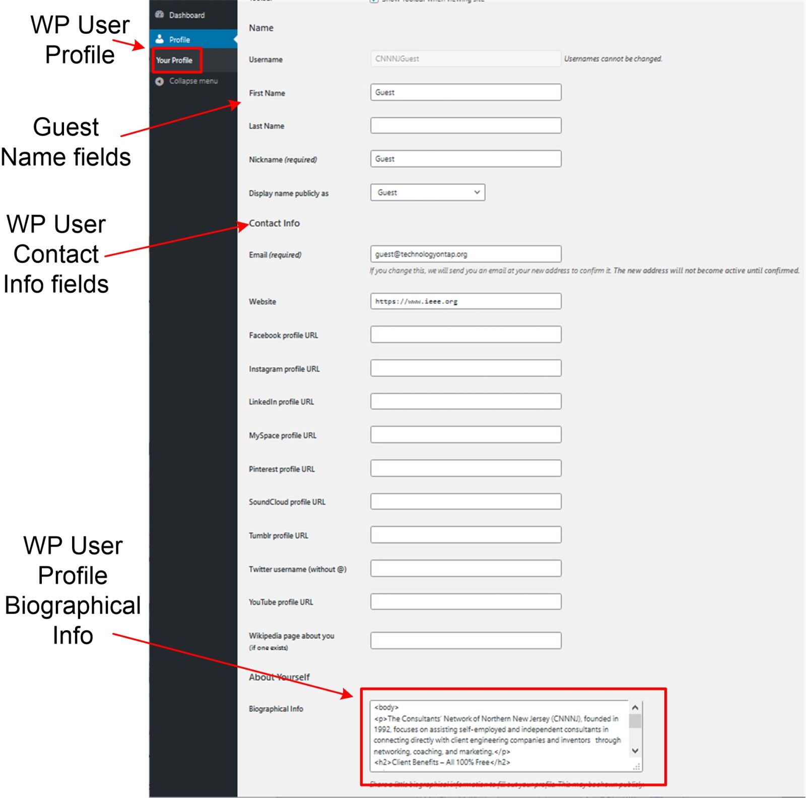 Member and Guest Profile Home Pages - Consultants’ Network of Northern ...